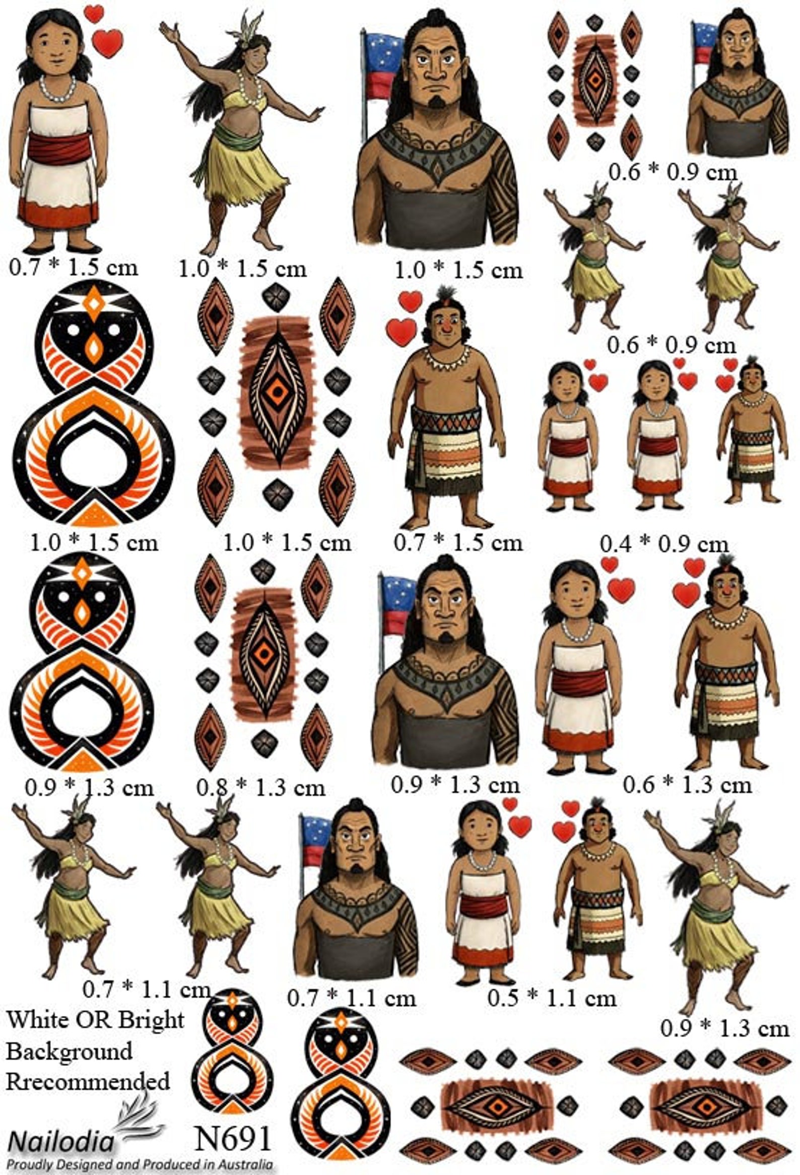 Samoa Islander Theme Nail Art Decal Sticker - Etsy