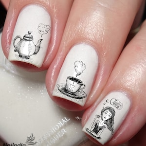 High Tea Nail Art Decal Sticker - Etsy