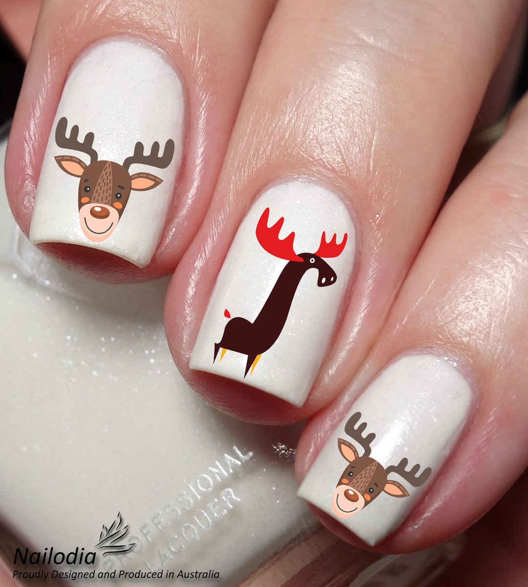 Moose Deer Nail Art Decal Sticker - Etsy