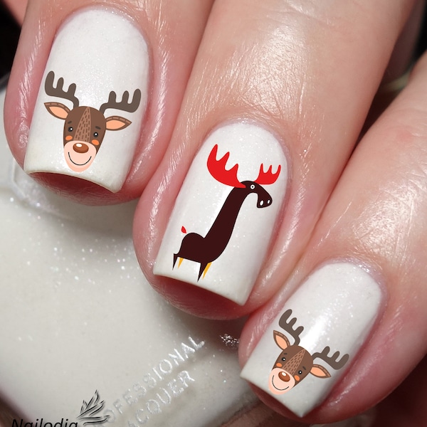 Deer Nail Art - Etsy
