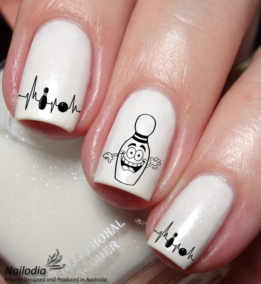 Queen of Bowling Nail Art Decal Sticker - Etsy
