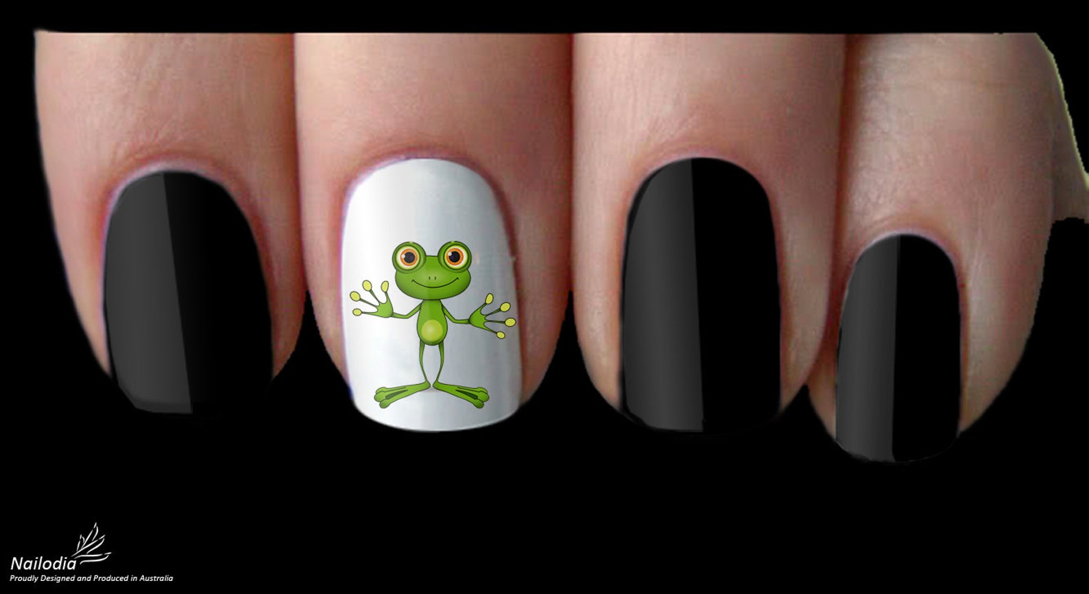 Cute Happy Frog Nail Art Decal Sticker - Etsy