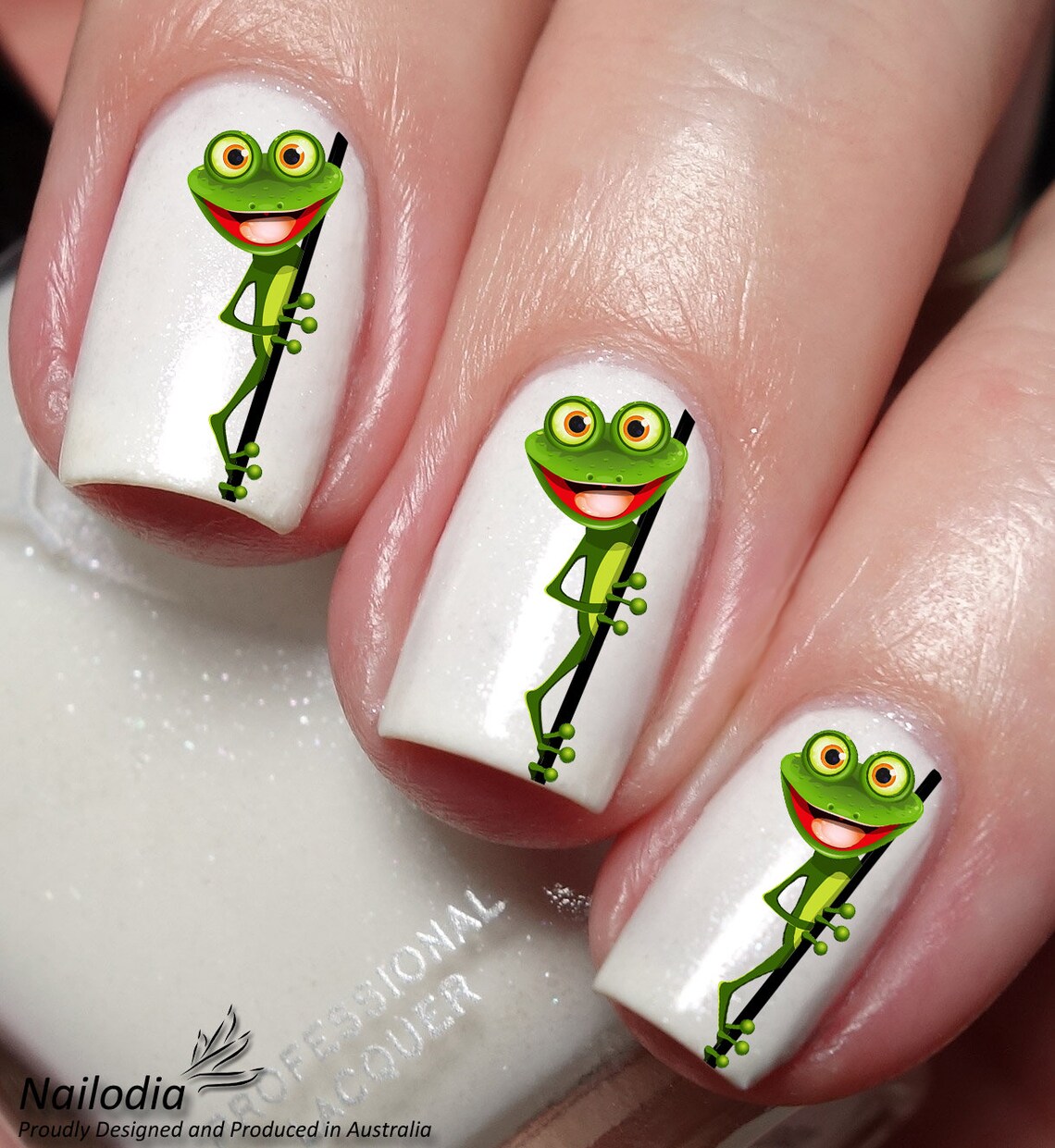 Cute Happy Frog Nail Art Decal Sticker - Etsy