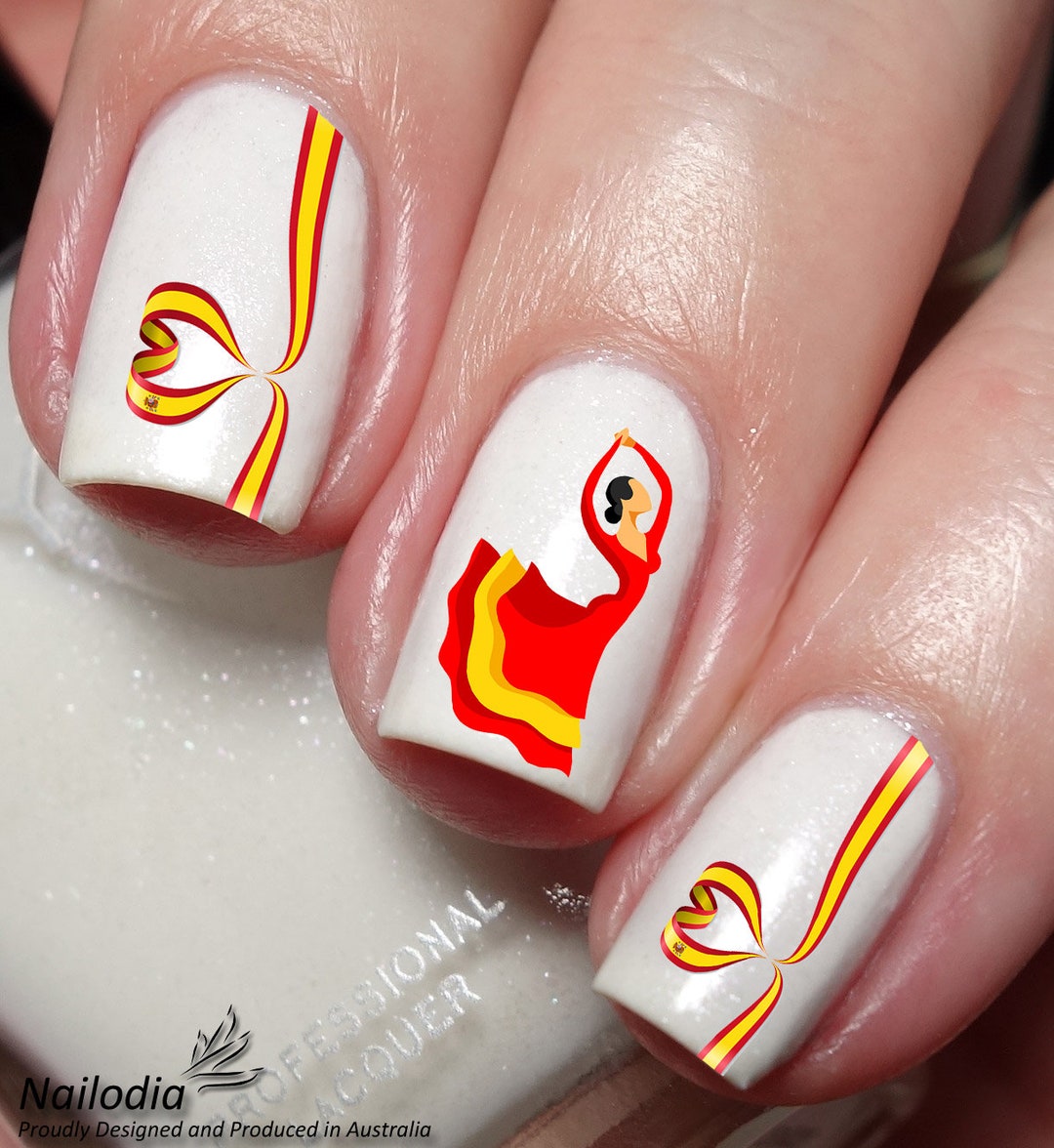 I Love Spain Nail Art Decal Sticker - Etsy