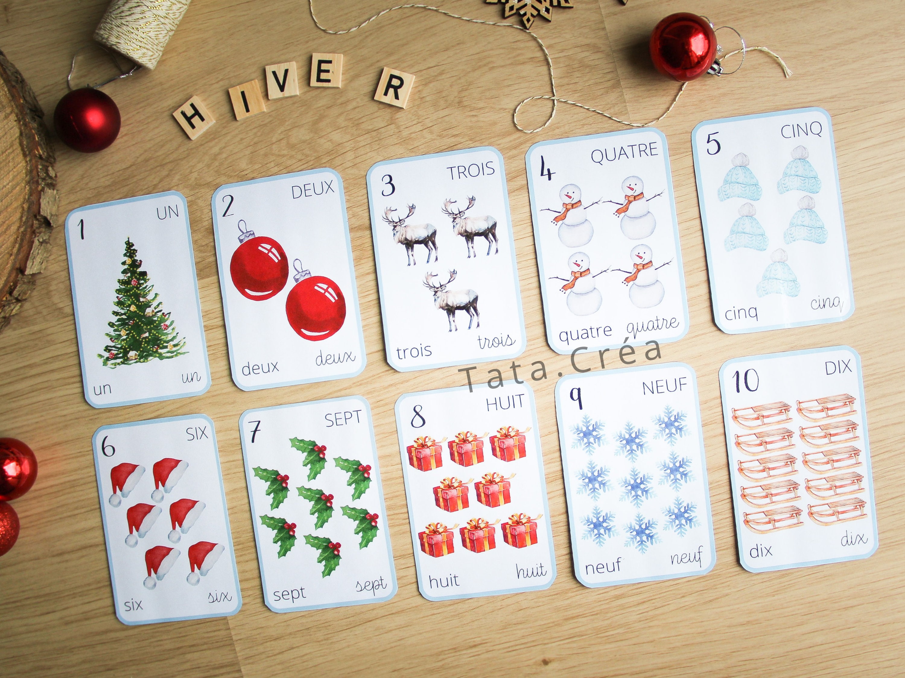 Number/digit Card 1-10, Counting Card, Learn to Count, Fall ...