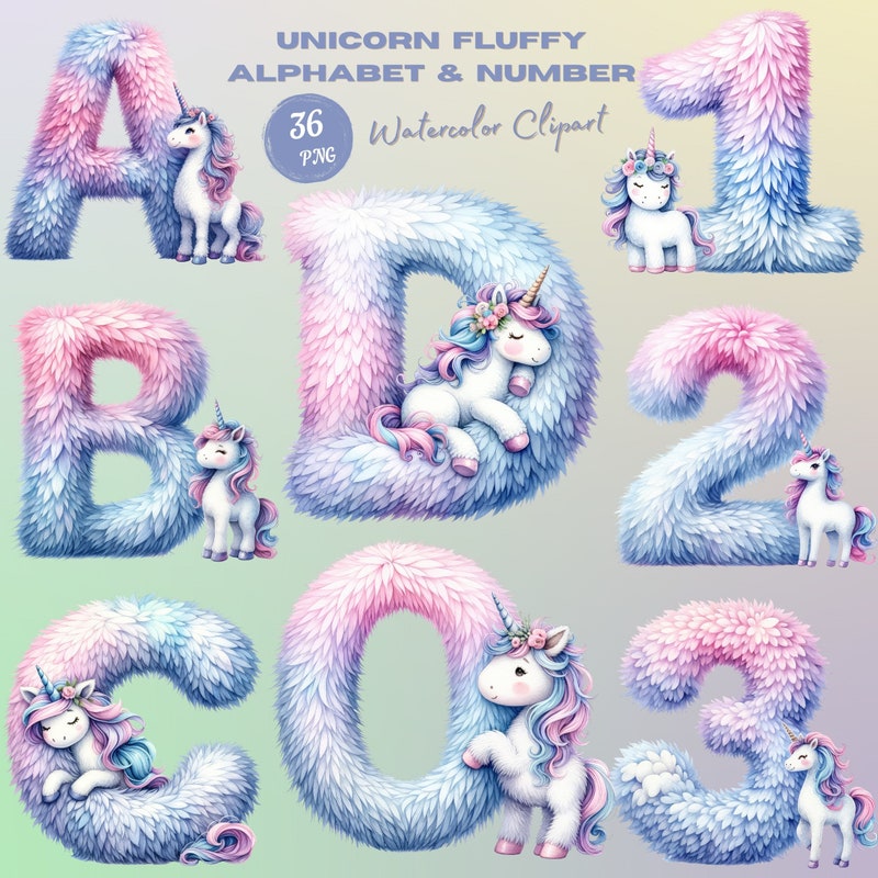 Unicorn Alphabet - Etsy
