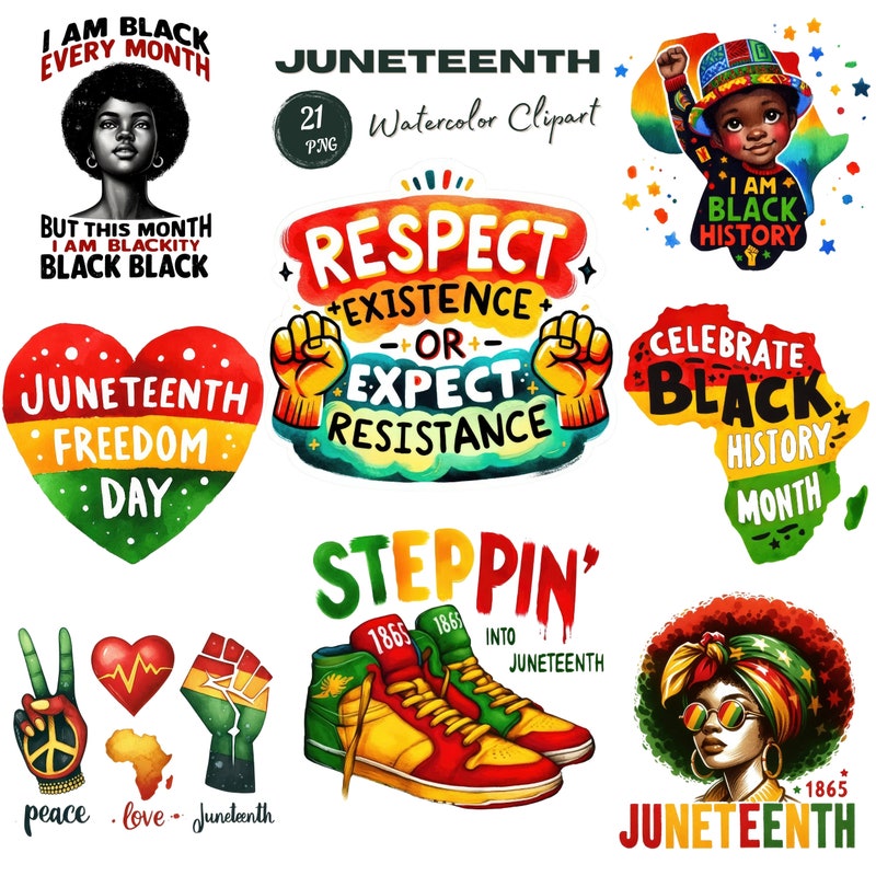 Juneteenth Clipart - Etsy