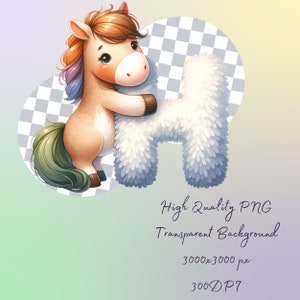 Watercolor Animal Alphabet Clipart - Soft and Fluffy Texture for ...