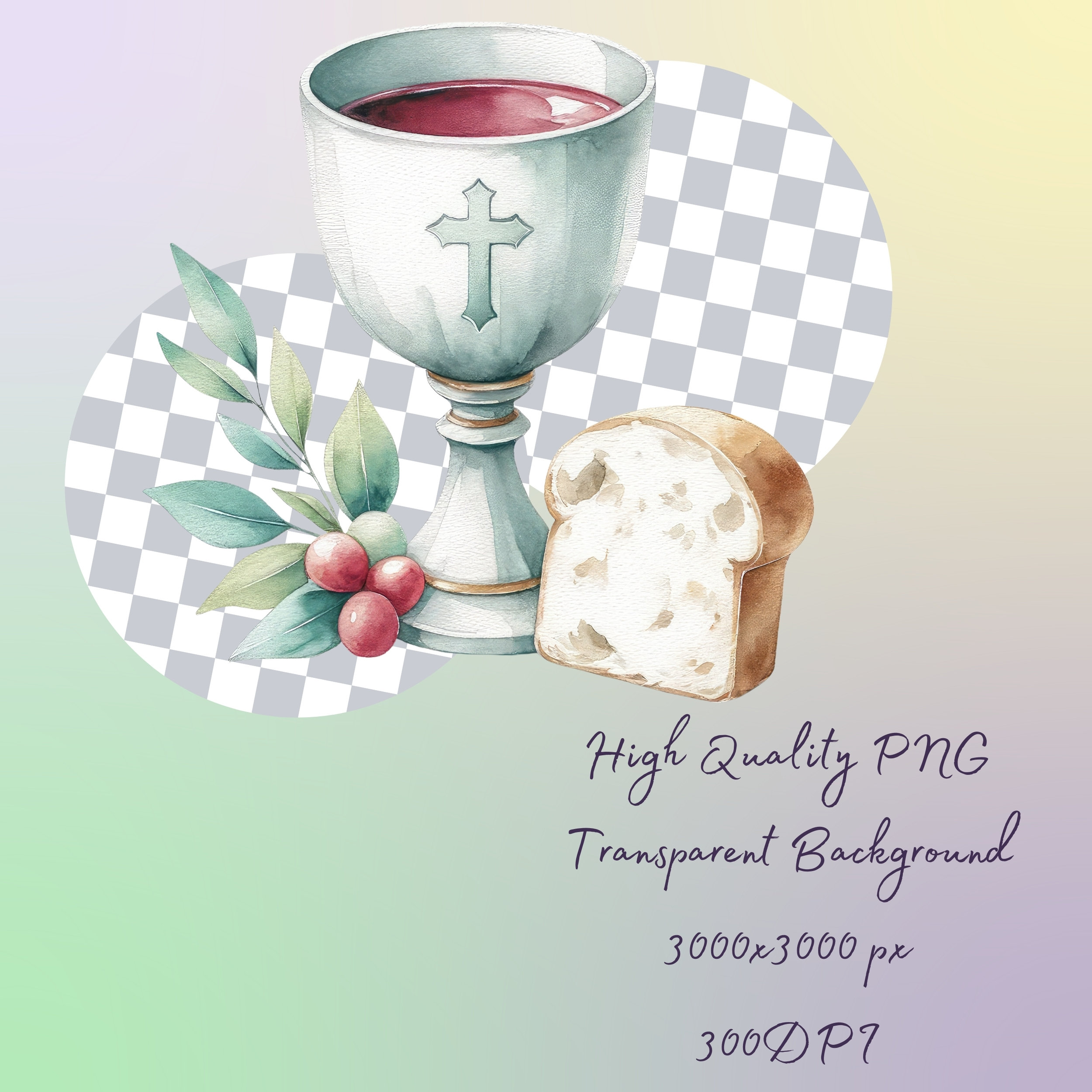 Watercolor Christian Easter Clipart. Religious Collection Jesus Christ ...