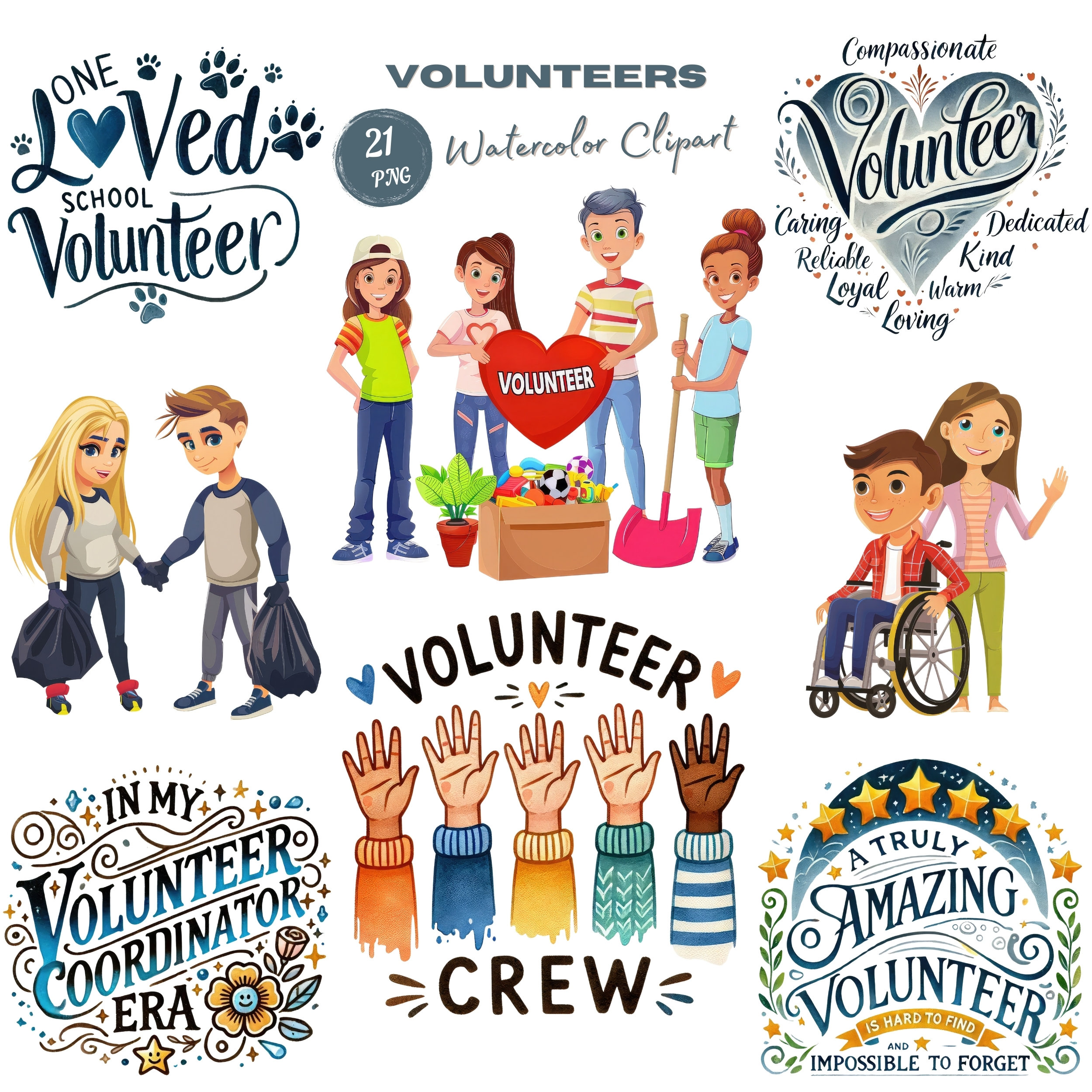 People Volunteering Clipart