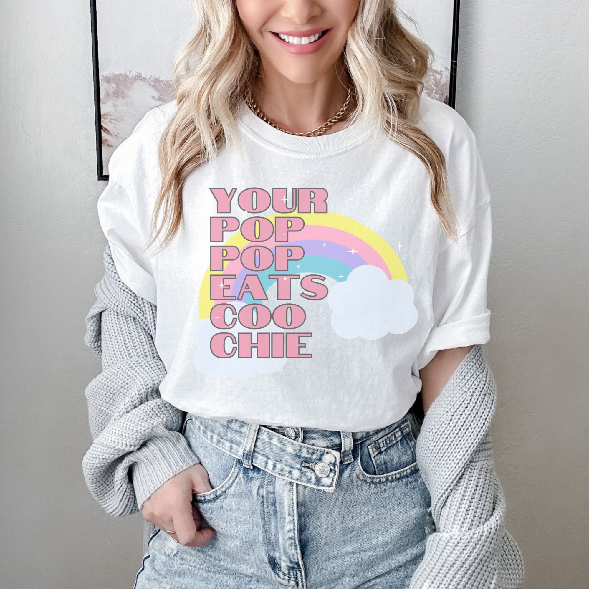 Your Pop Pop Eats Coochie Shirt Pop Pop Eats Coochie Instagram Shirt ...