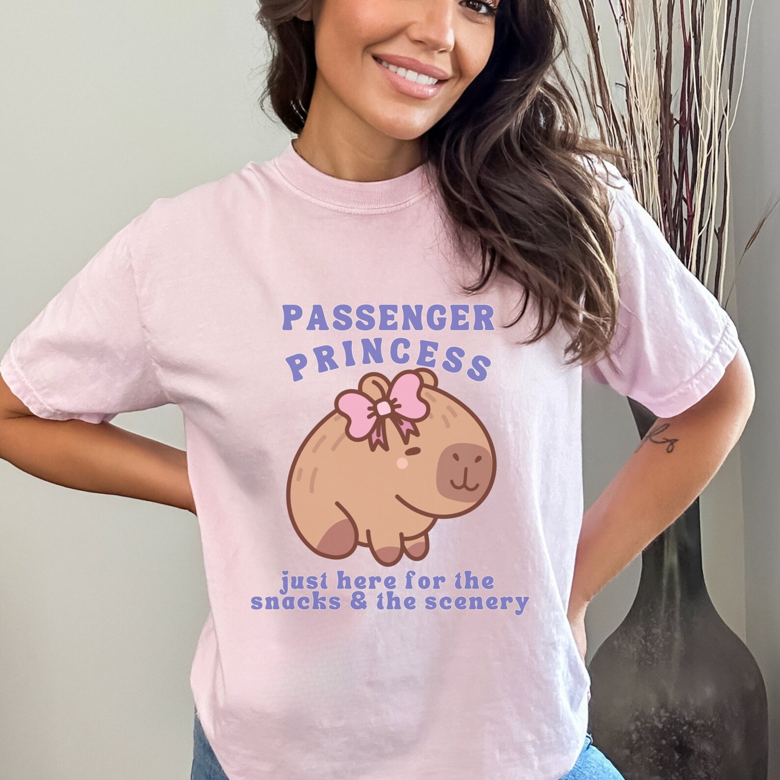 Passenger Princess Shirt Capybara Shirt Kawaii Capybara Comfortcolors ...