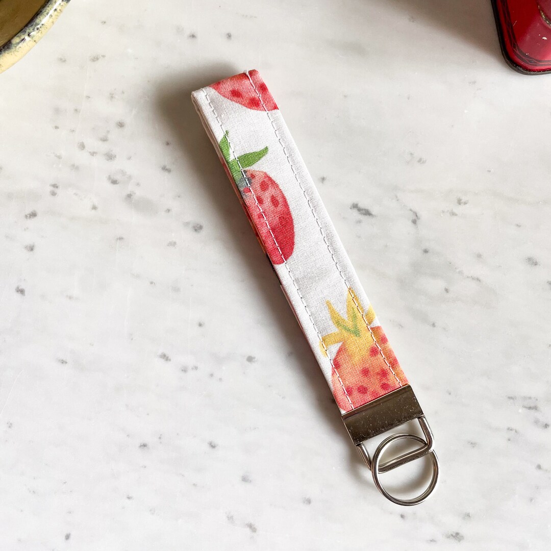 Wristlet Keychain Cute Keychain Hands-free Fabric 1 Wide Keychain ...