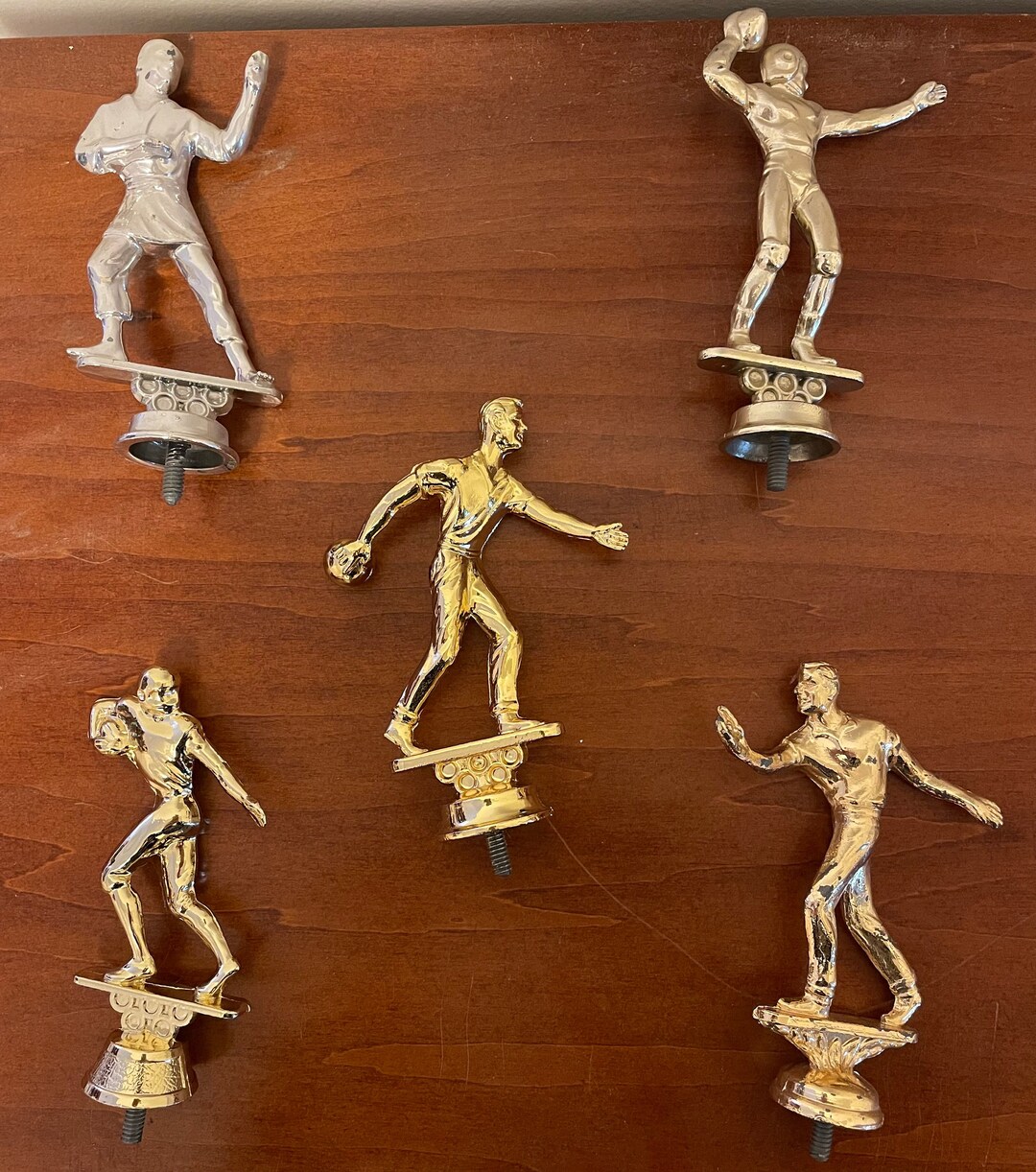 Vintage Metal Trophy Toppers Men's Sports Figures Made - Etsy