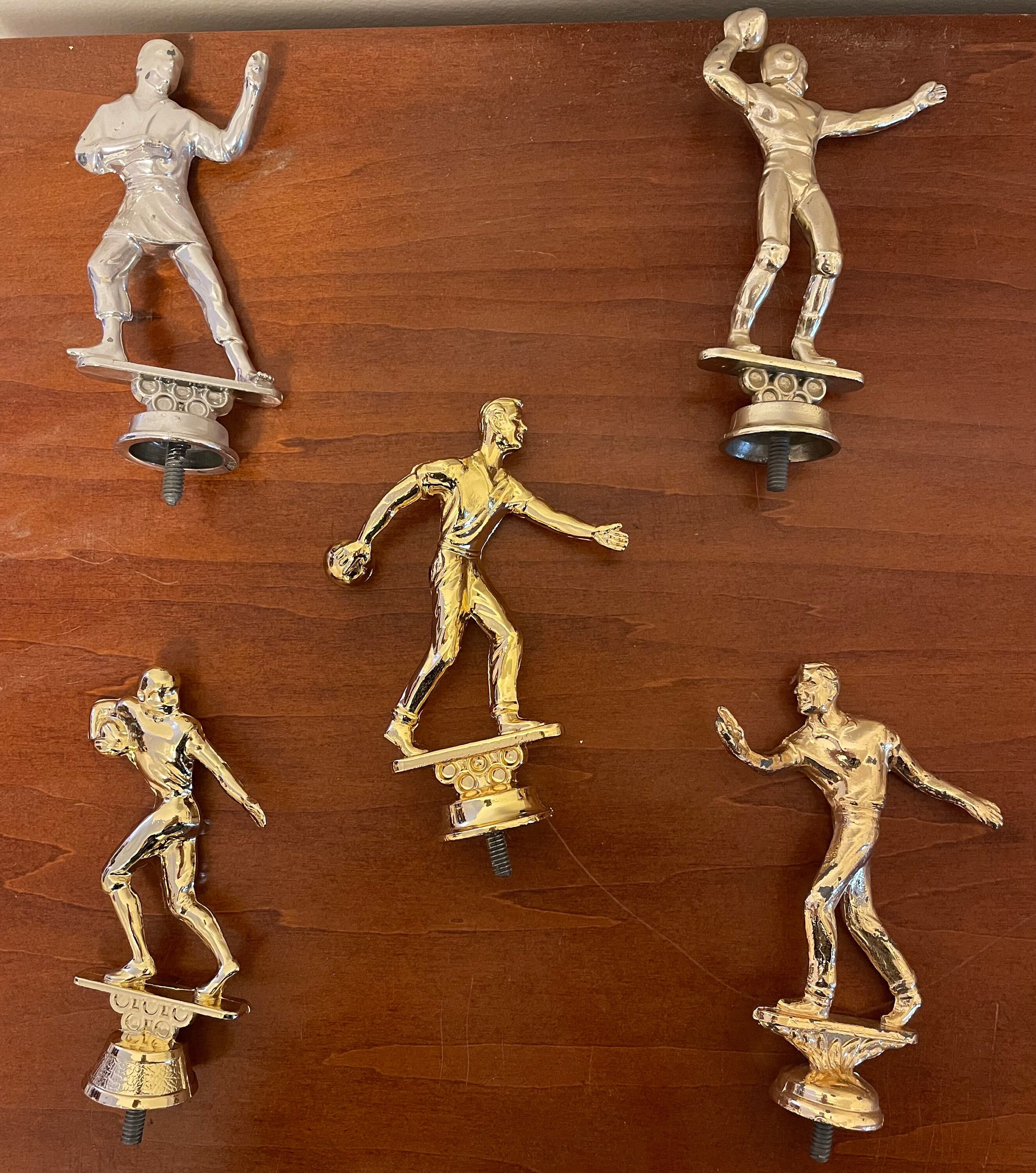 Vintage Metal Trophy Toppers Men's Sports Figures Made - Etsy
