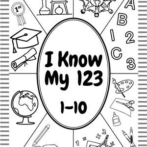 I Know My 123 (number 1 to 10) Printable PDF Book for Pre-school ...