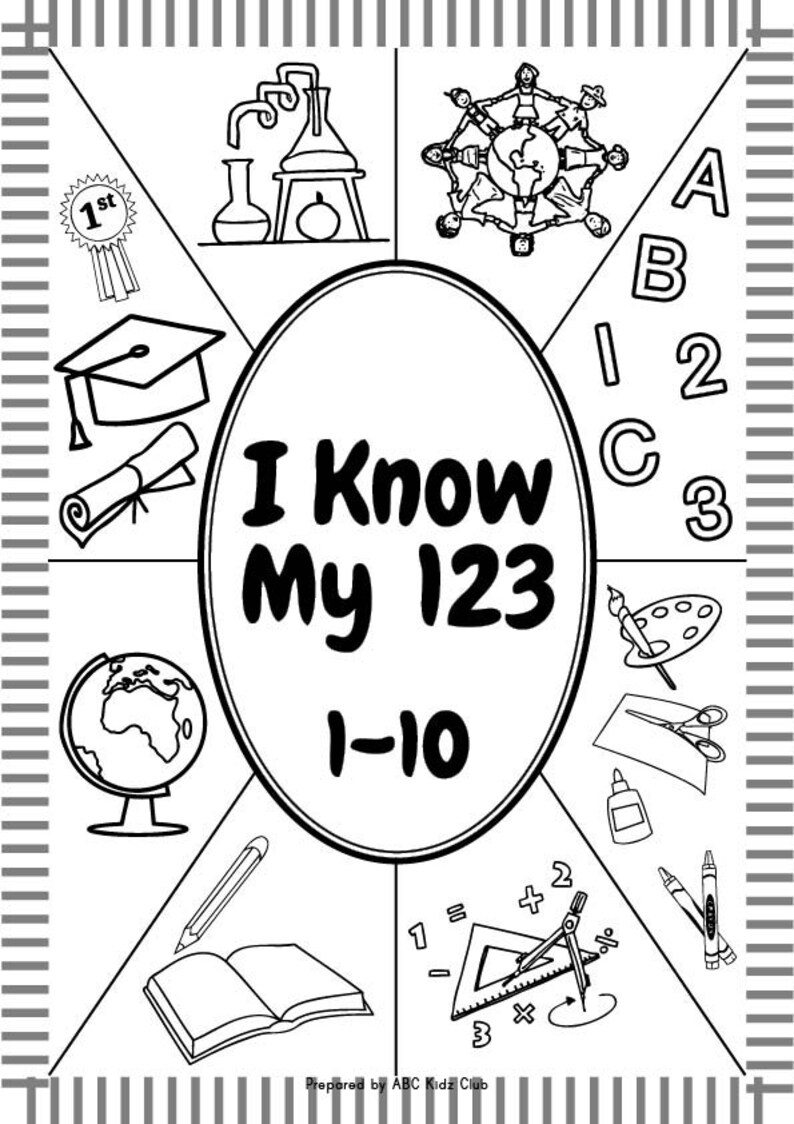 I Know My 123 (number 1 to 10) Printable PDF Book for Pre-school ...