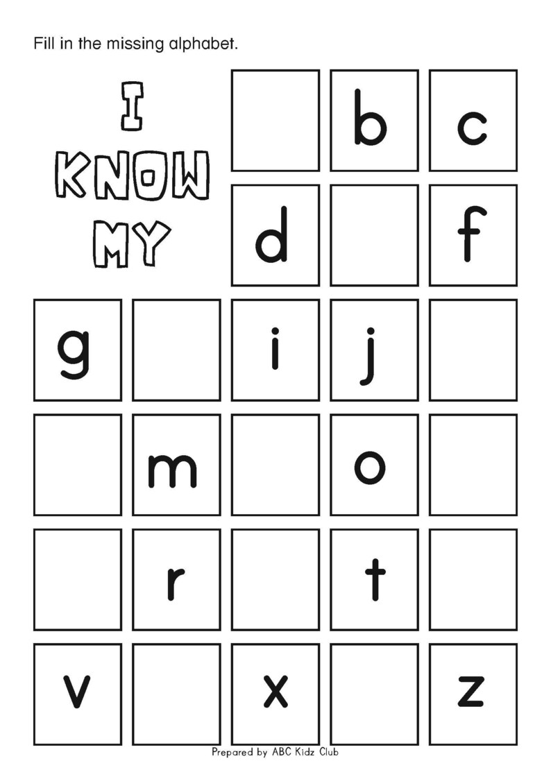 I Know My Abc Lowercase Printable PDF Book for Pre-school / Early ...