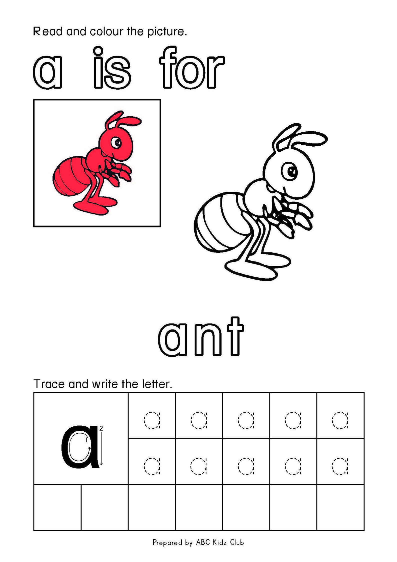 I Know My Abc Lowercase Printable PDF Book for Pre-school / Early ...