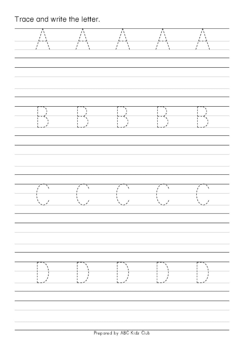 I Know My ABC Uppercase Printable PDF Book for Pre-school / Early ...