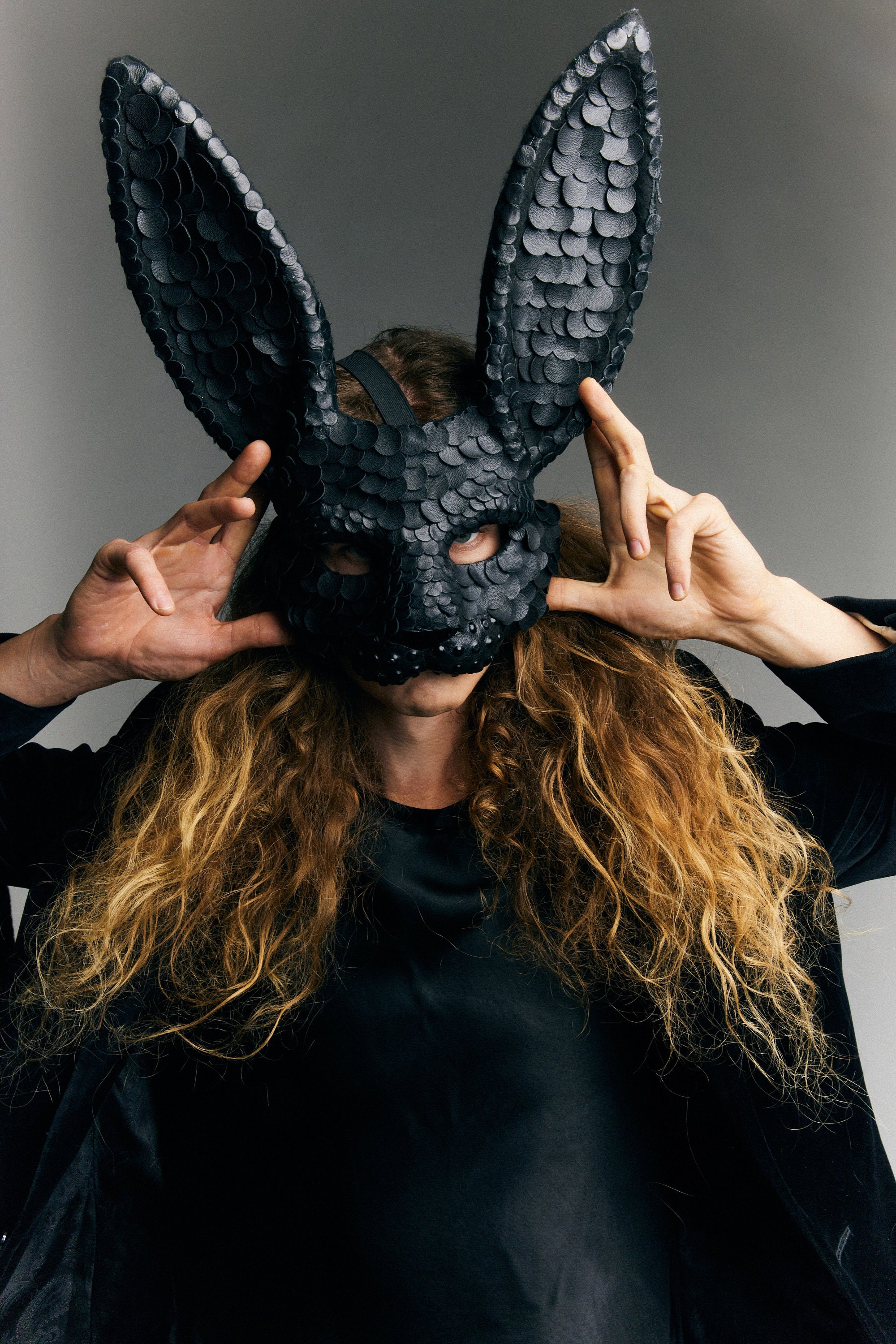 Sequin Rabbit Mask, Bunny Mask, Halloween Costume, Rabbit Costume, Play ...