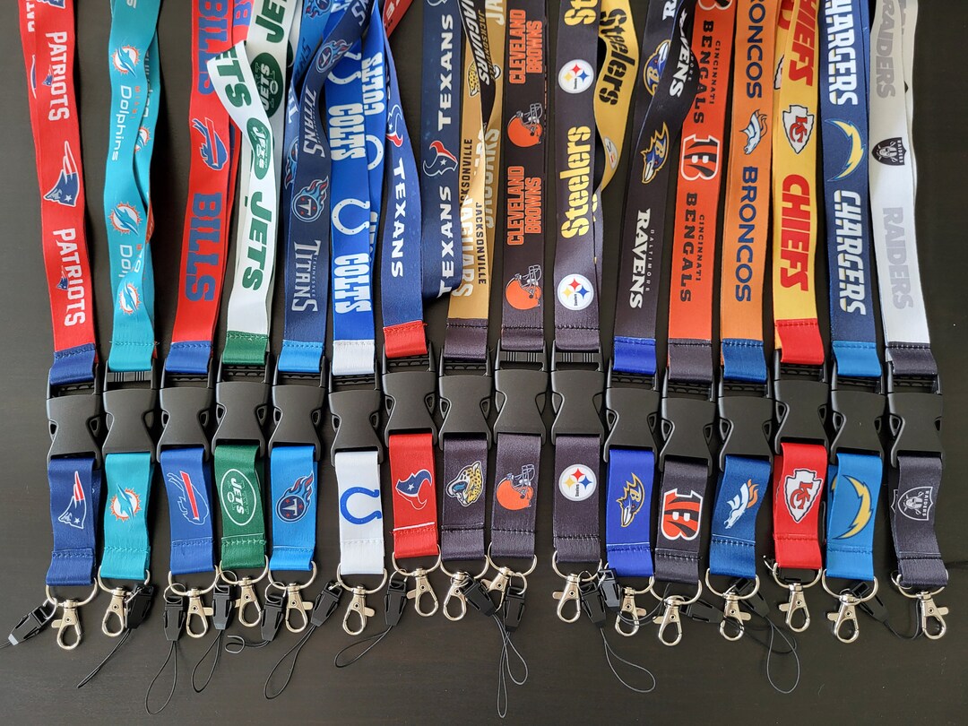 Pick Your Team / NFL Lanyard Keychain / Team Logo Dual Colored Brand ...
