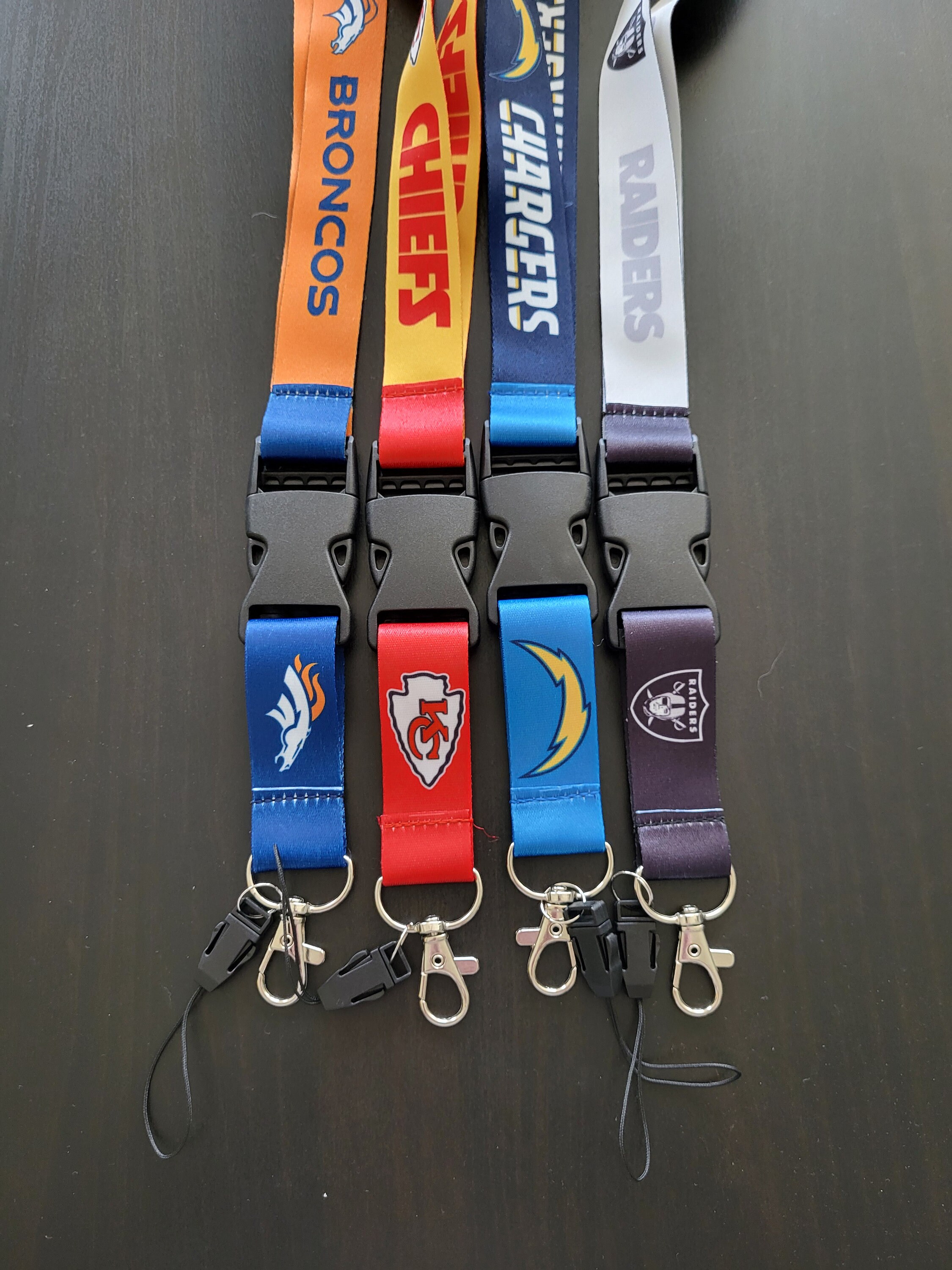 Pick Your Team / NFL Lanyard Keychain / Team Logo Dual Colored Brand ...