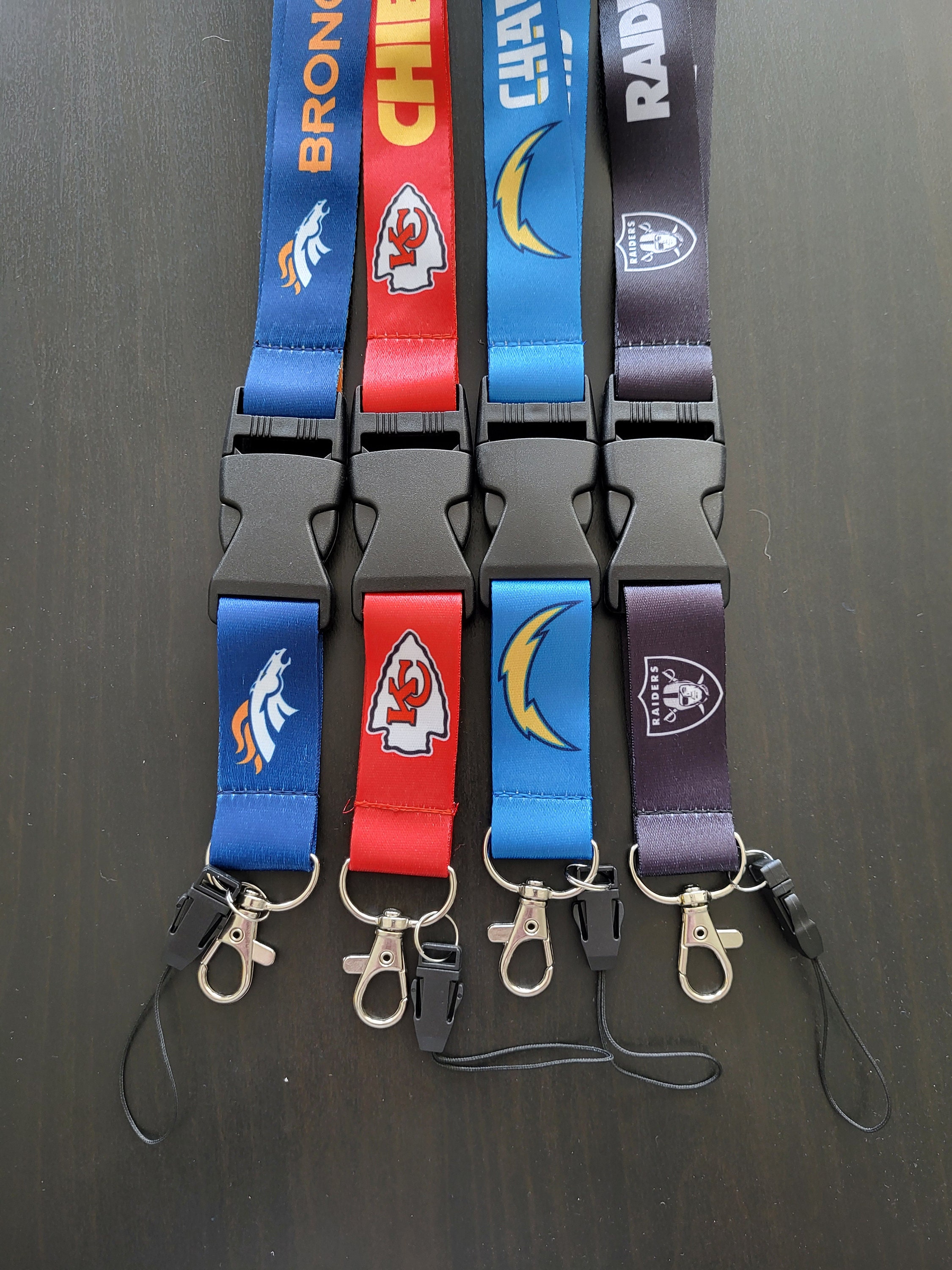Pick Your Team / NFL Lanyard Keychain / Team Logo Dual Colored Brand ...