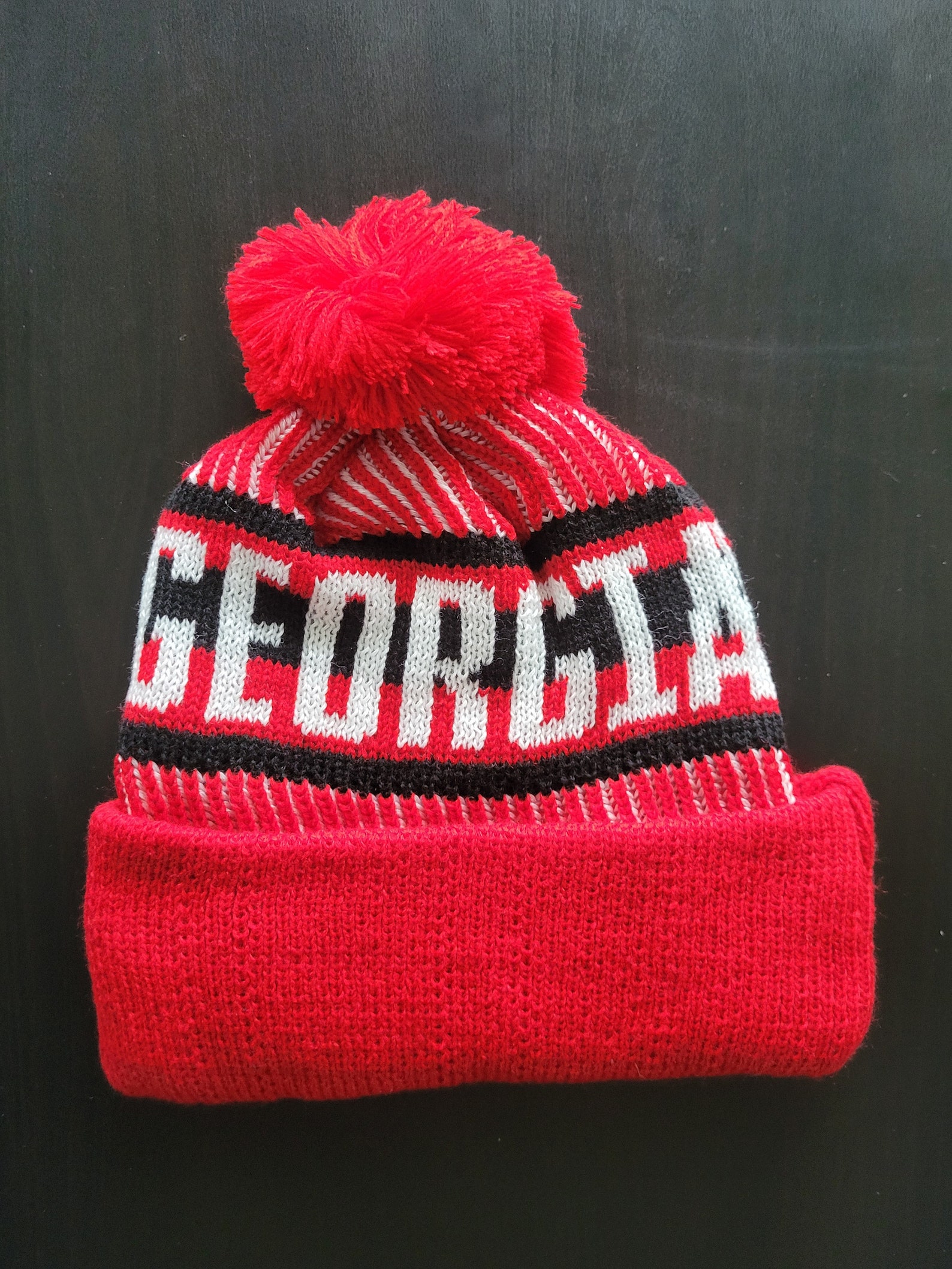 University of Georgia Bulldogs Beanie / Football Winter Hat Cap With ...