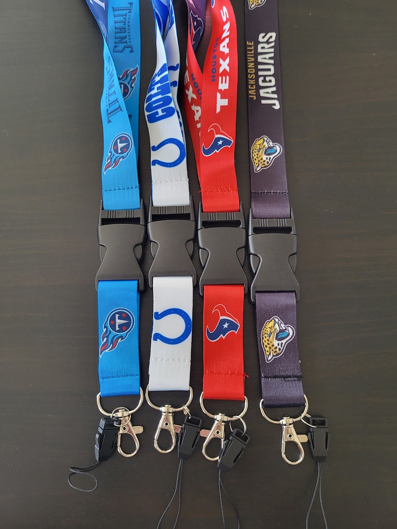 Pick Your Team / NFL Lanyard Keychain / Team Logo Dual Colored Brand ...