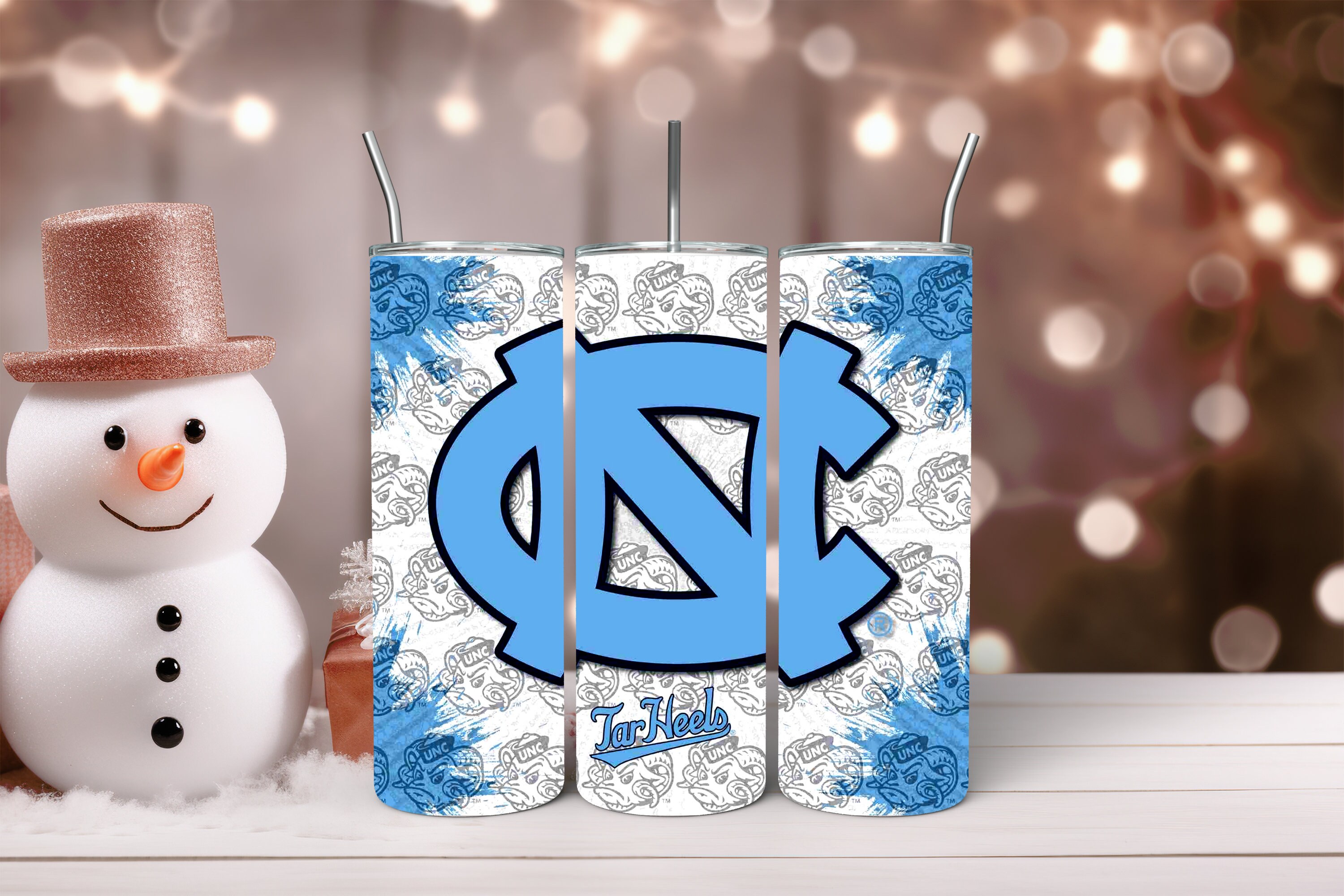 UNC Tarheels 20oz Skinny Tumbler - Etsy