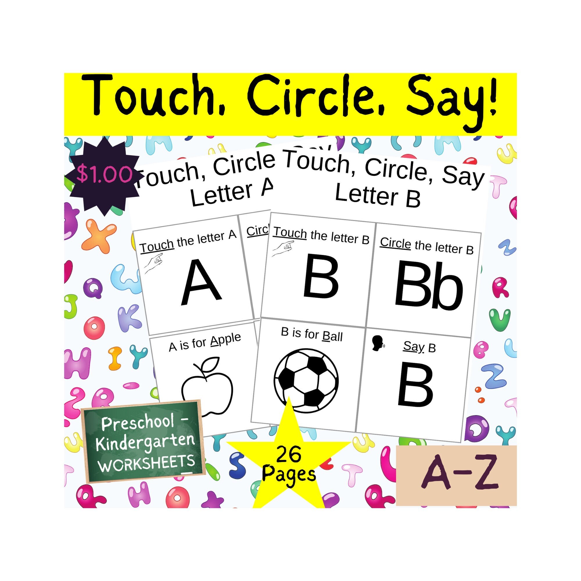 PRINTABLE WORKSHEETS, A-Z, Letters, Early Learning, Fun Activity ...