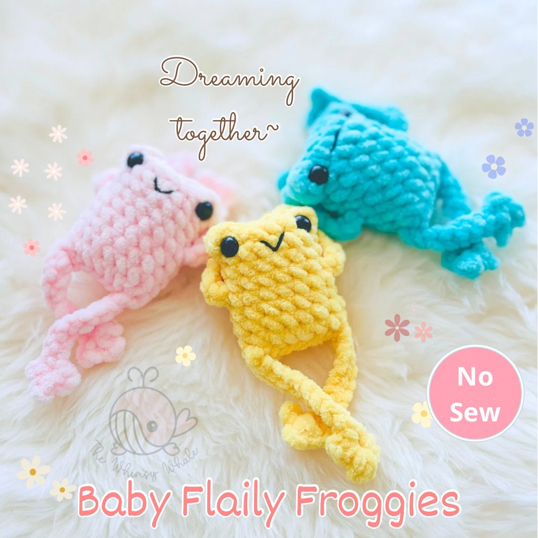 Baby Froggie, No-sew Crochet Pattern, Amigurumi Crochet Pattern, Digital Download, Leggy Frog ...