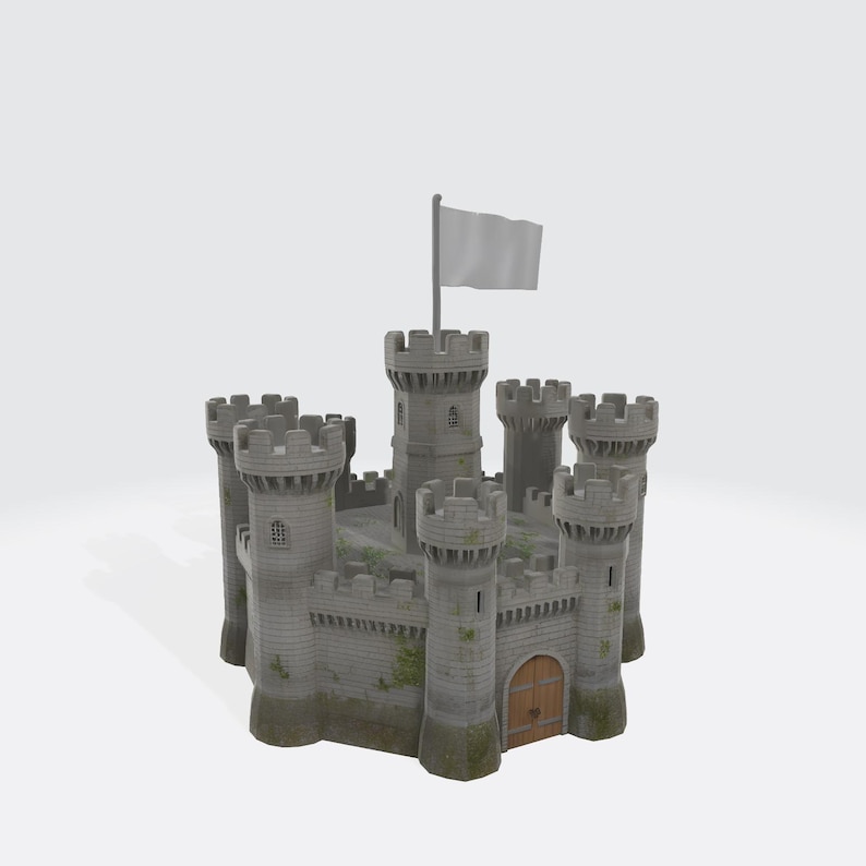 Medieval Fortress 3D Model | High Detail Stone Castle STL File for 3D ...