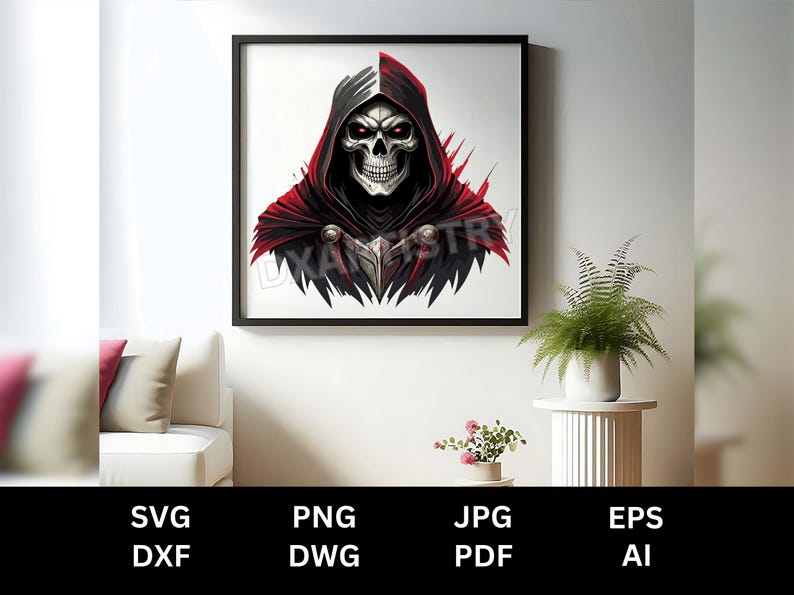 Grim Reaper Svg Vector Png, Jpg, CMYK, Webp, DWF, DXF, Ai, Tif, Pdf for ...