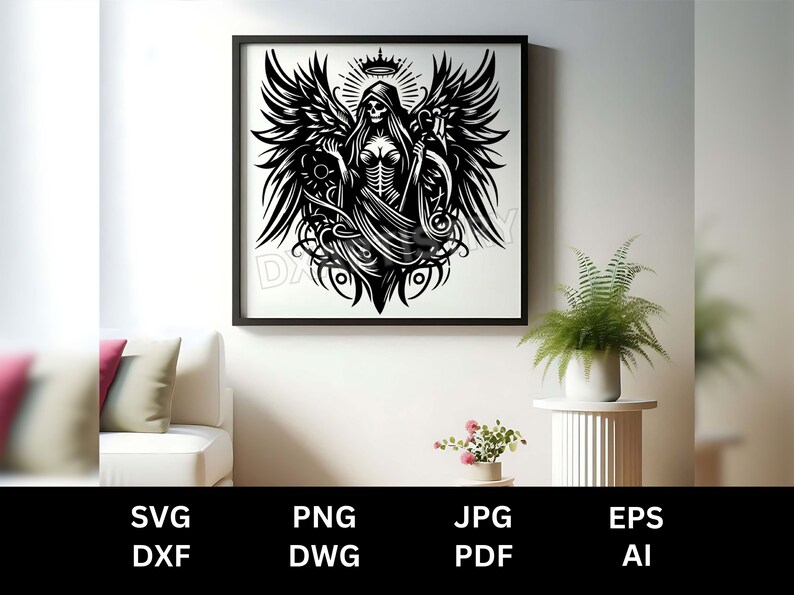 Queen Grim Reaper Vector Art: Laser Cut Files (digital Download) - Etsy ...