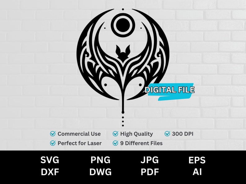 Bat SVG Vector Laser Engrave Dxf Dwg Cnc Webp, Bat PNG, Bat Clip Art ...