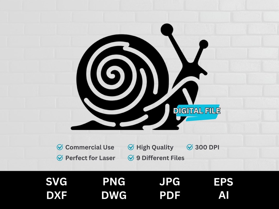 Snail SVG Laser Engrave Dxf Dwg Cnc Webp, Snail PNG, Snail Clip Art ...
