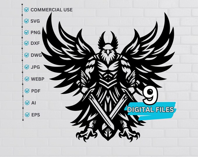 Falcon SVG Vector Laser Engrave Dxf Dwg Cnc Webp, Falcon PNG, Falcon ...