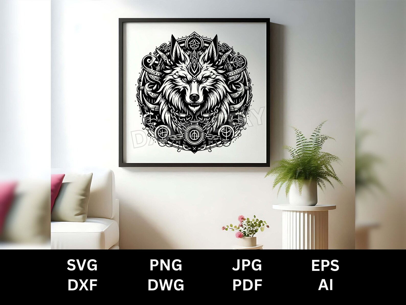 Wolf SVG Vector Laser Engrave Dxf Dwg Cnc Webp, Wolf PNG, Wolf Clip Art ...