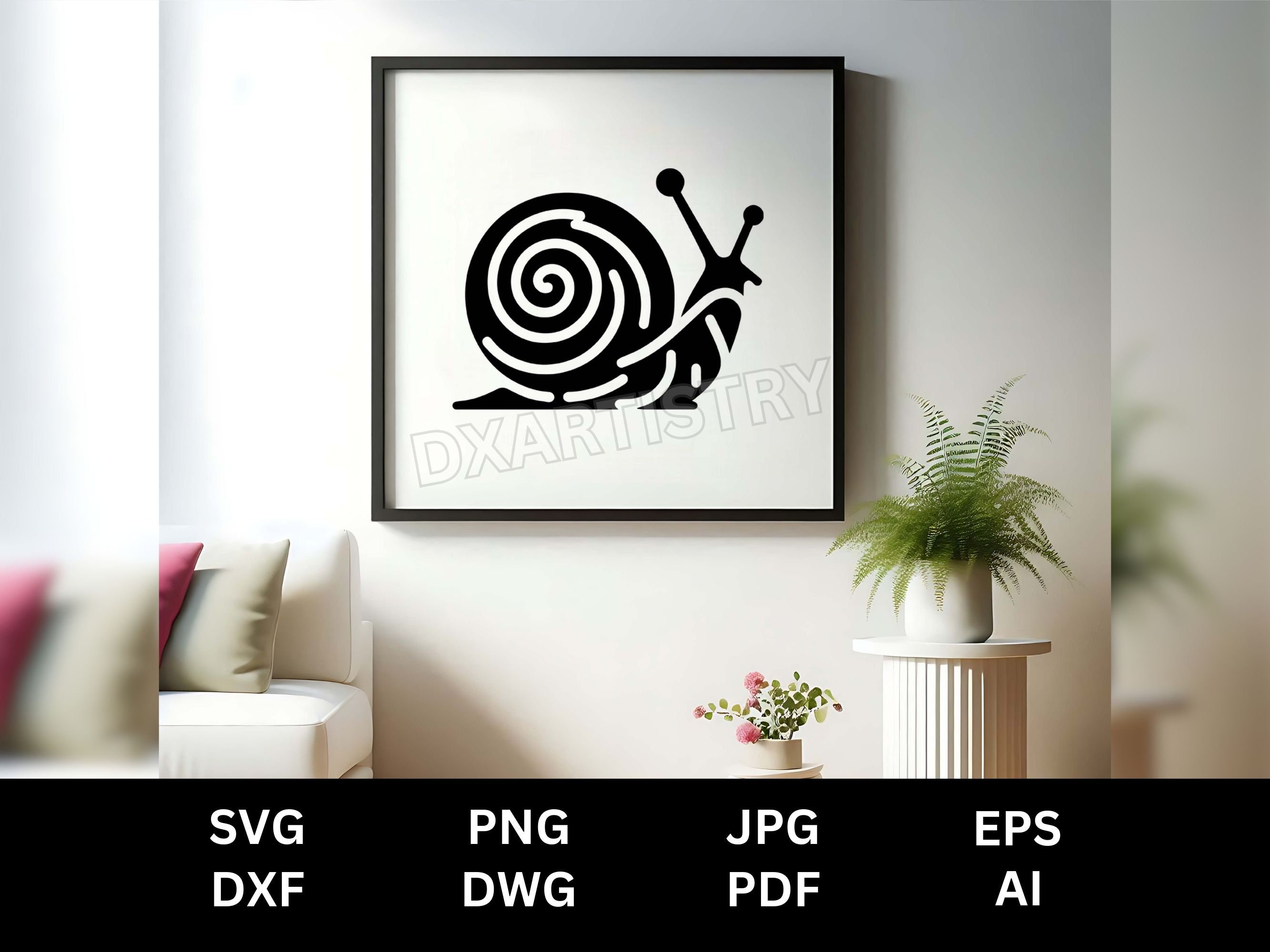 Snail SVG Laser Engrave Dxf Dwg Cnc Webp, Snail PNG, Snail Clip Art ...