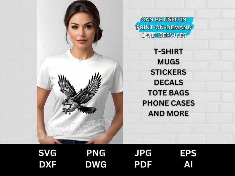 Falcon SVG Vector Laser Engrave Dxf Dwg Cnc Webp, Falcon PNG, Falcon ...