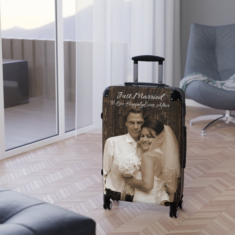 Personalised Upload A Photo Suitcase, Cabin Suitcase, Custom Suitcase ...
