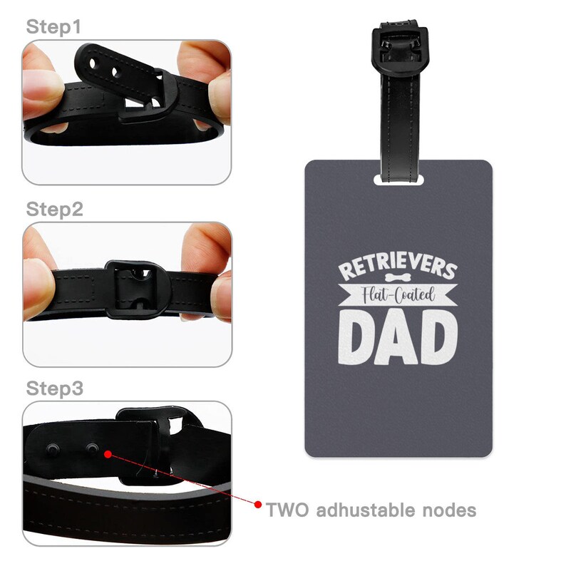 Flatcoated Retriever Dad Suitcase Cover and Tags Set, Fathers Day Gift ...