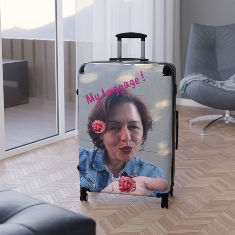Personalised Fun Suitcase Stylish Traveling Colourful Suitcase Luggage ...