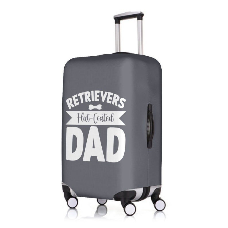 Flatcoated Retriever Dad Suitcase Cover and Tags Set, Fathers Day Gift ...