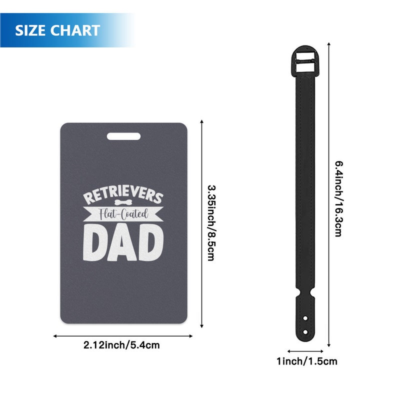 Flatcoated Retriever Dad Suitcase Cover and Tags Set, Fathers Day Gift ...