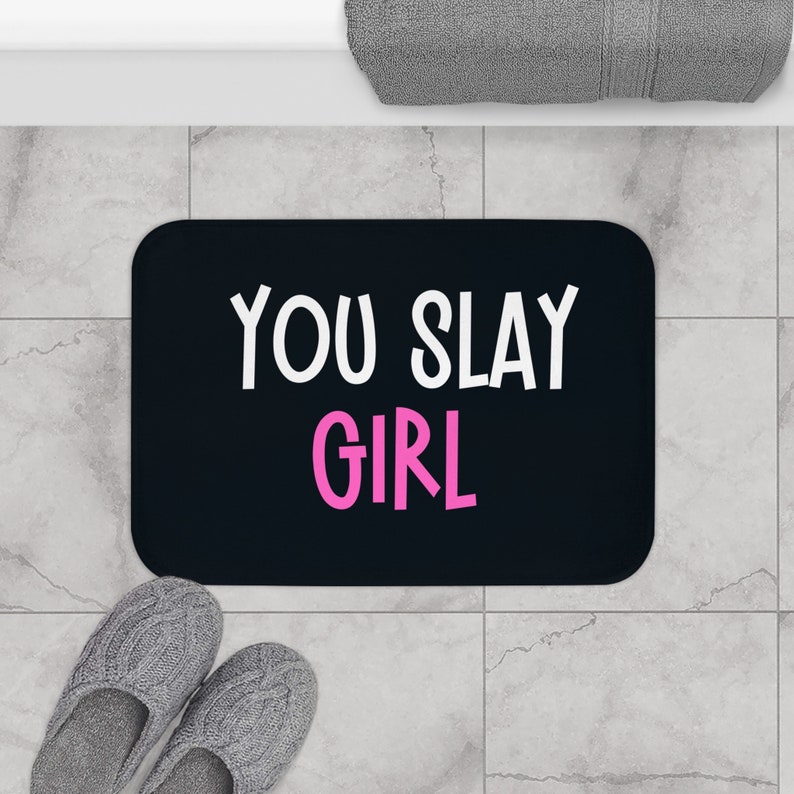 Personalized SLAY DAY Bath Mat Idea for Dance Competition Mat Dressing ...