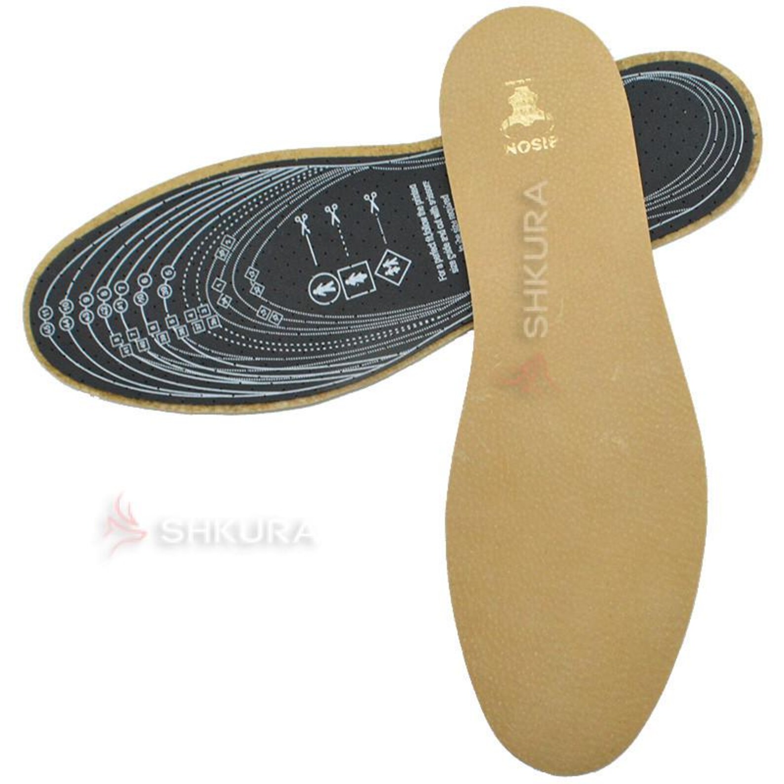 Universal Leather Insoles With Rubber Backing – Breathable, Cut-to-fit ...