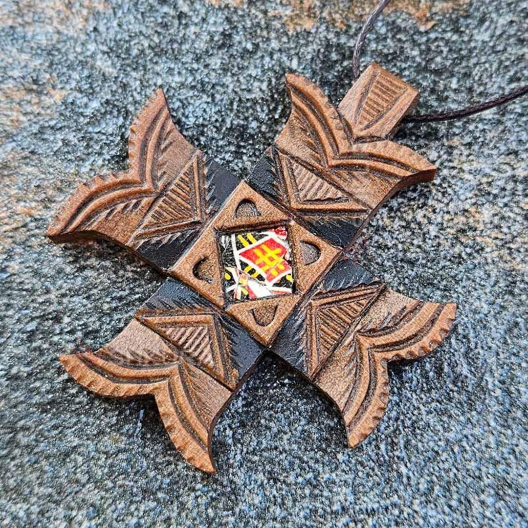 Handcrafted Wooden Cross Necklace - Unique Artistry & Spiritual Symbol ...